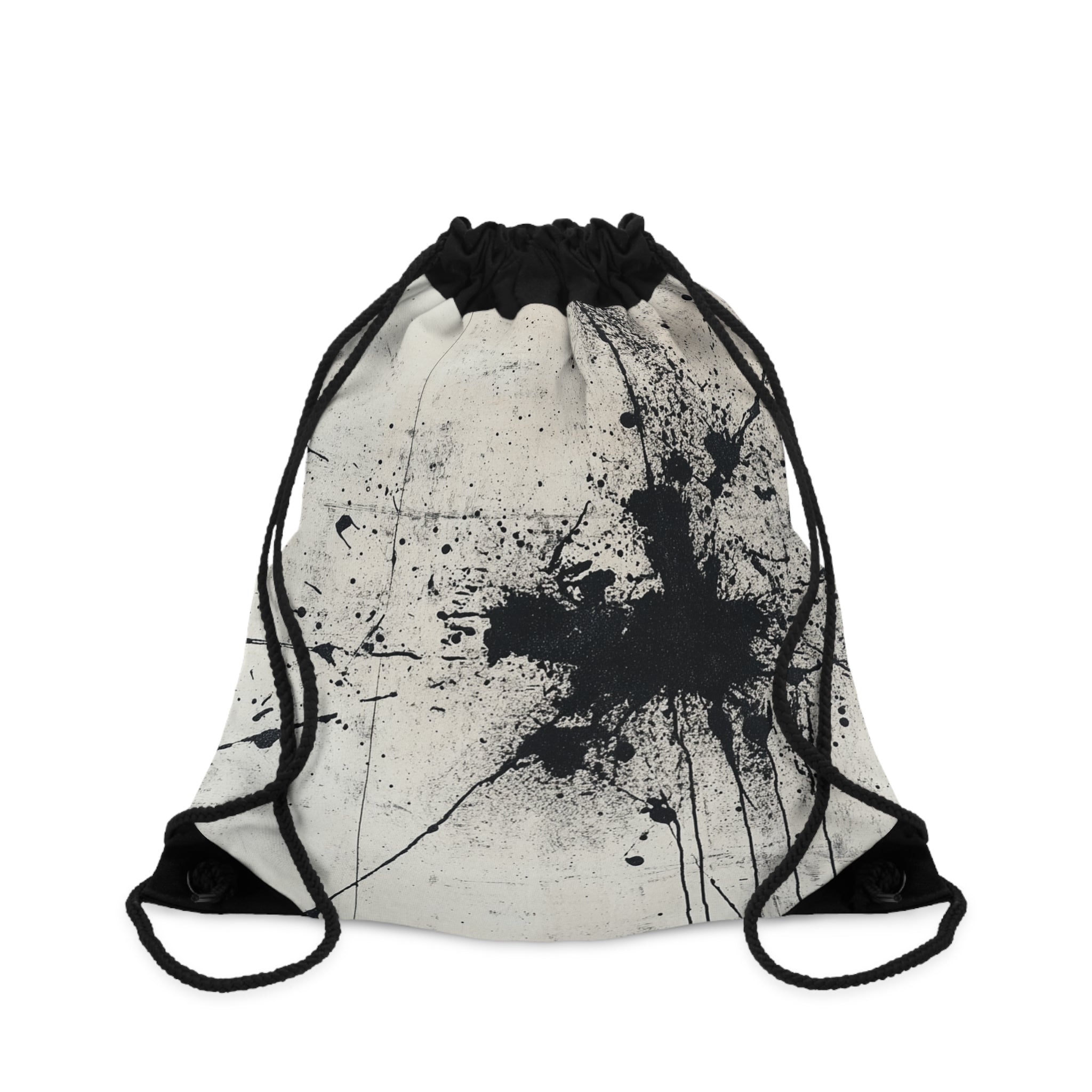 DUO MODERN "Artistic Black Splatter" Drawstring Bag - DUO MODERN